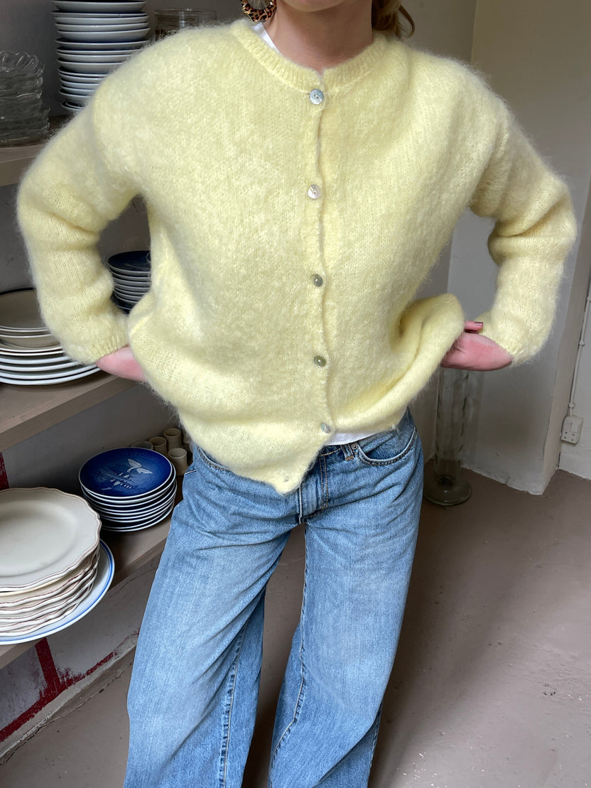 Jamilla mohair cardigan - Yellow – Designbysi.se