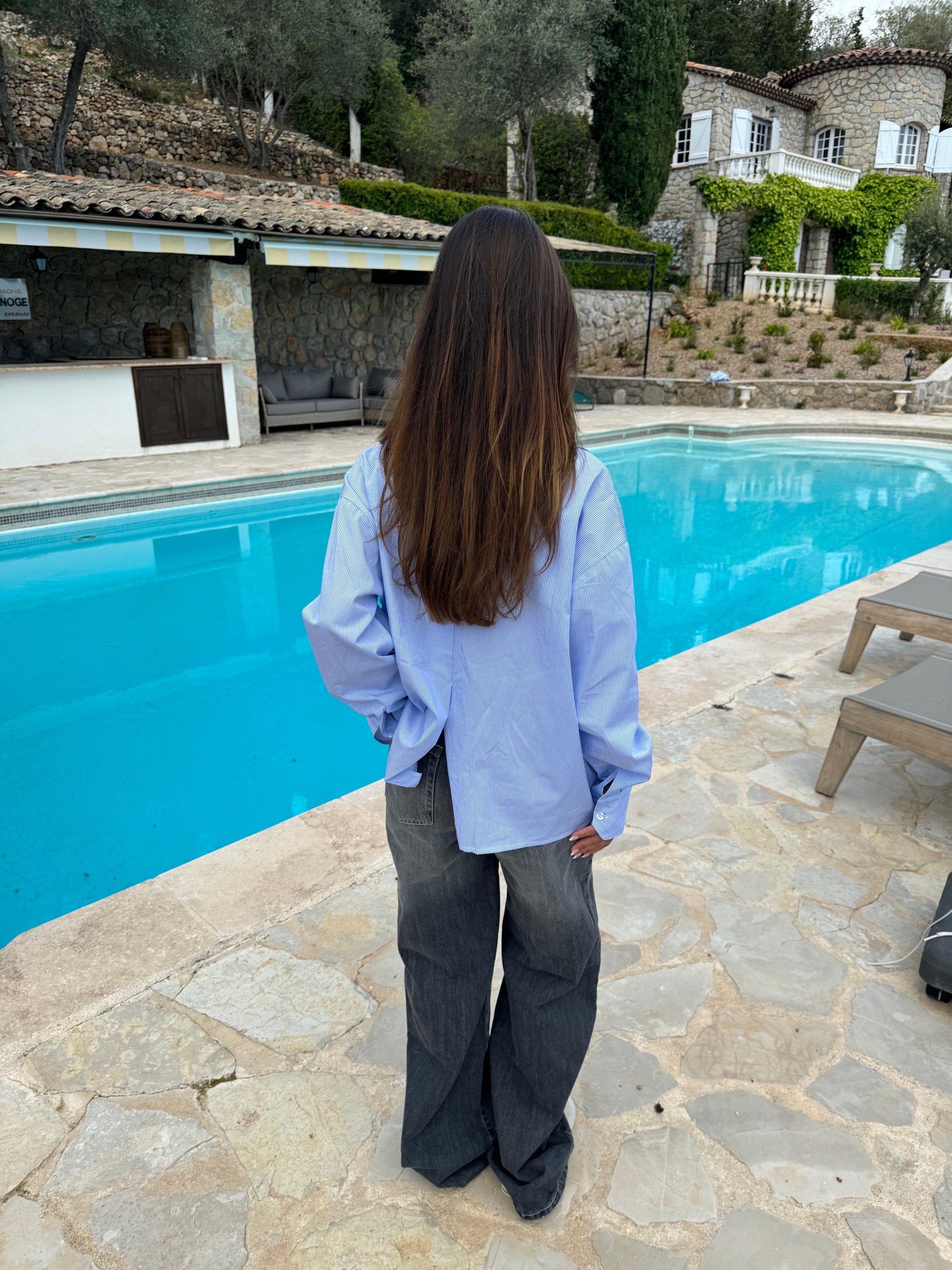 Kendall button shirt with stripes - Blue/white – Designbysi.se Kendall button shirt with stripes - Blue/white – Designbysi.se
