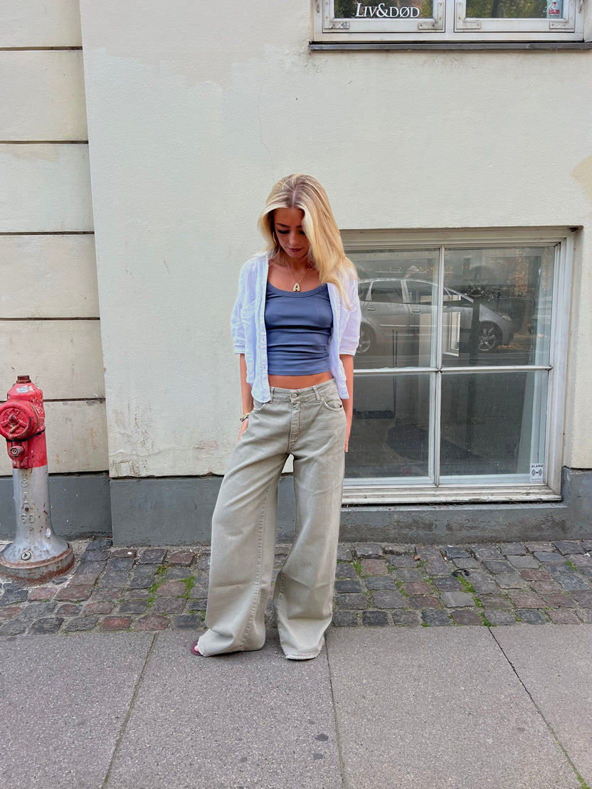 Audrey jeans - Sage green – Designbysi.se