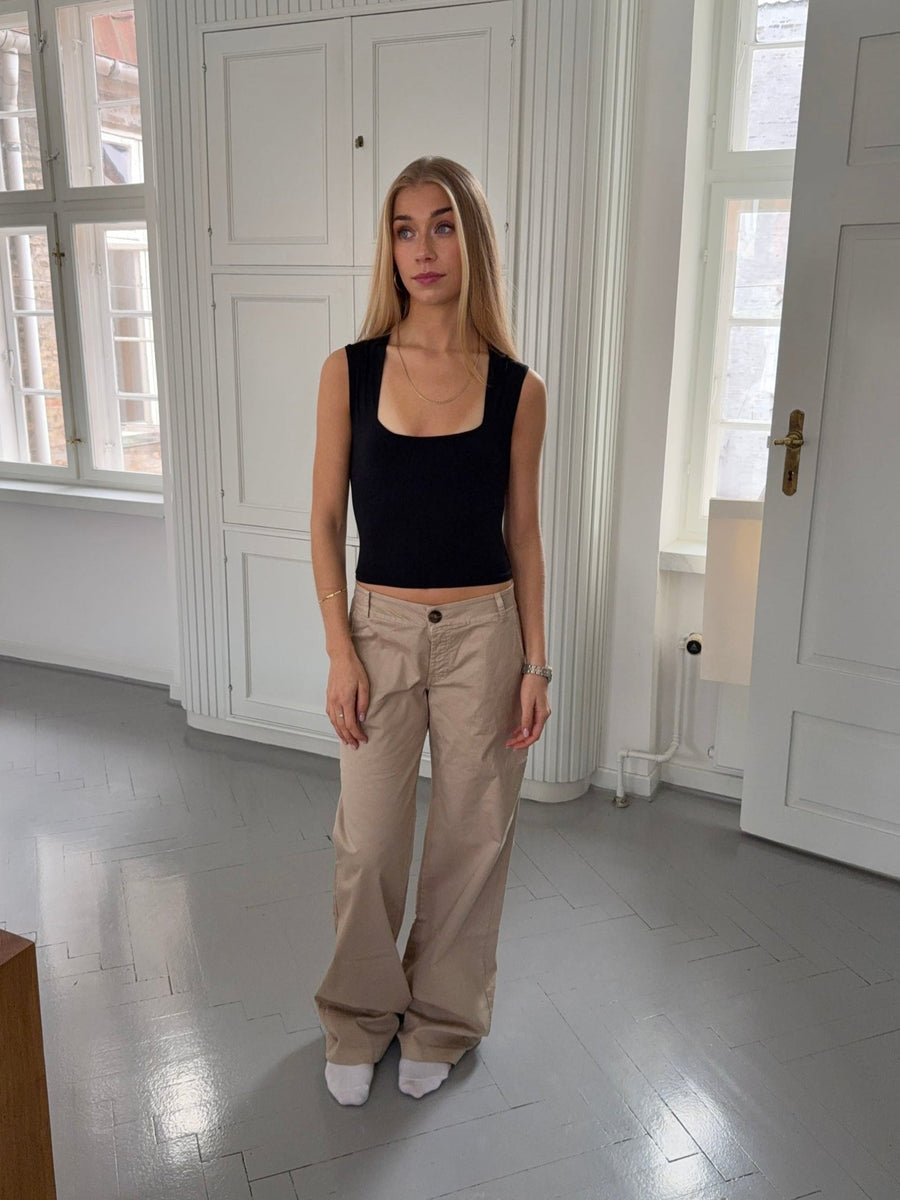 Ama canvas pants - Beige – Designbysi.se