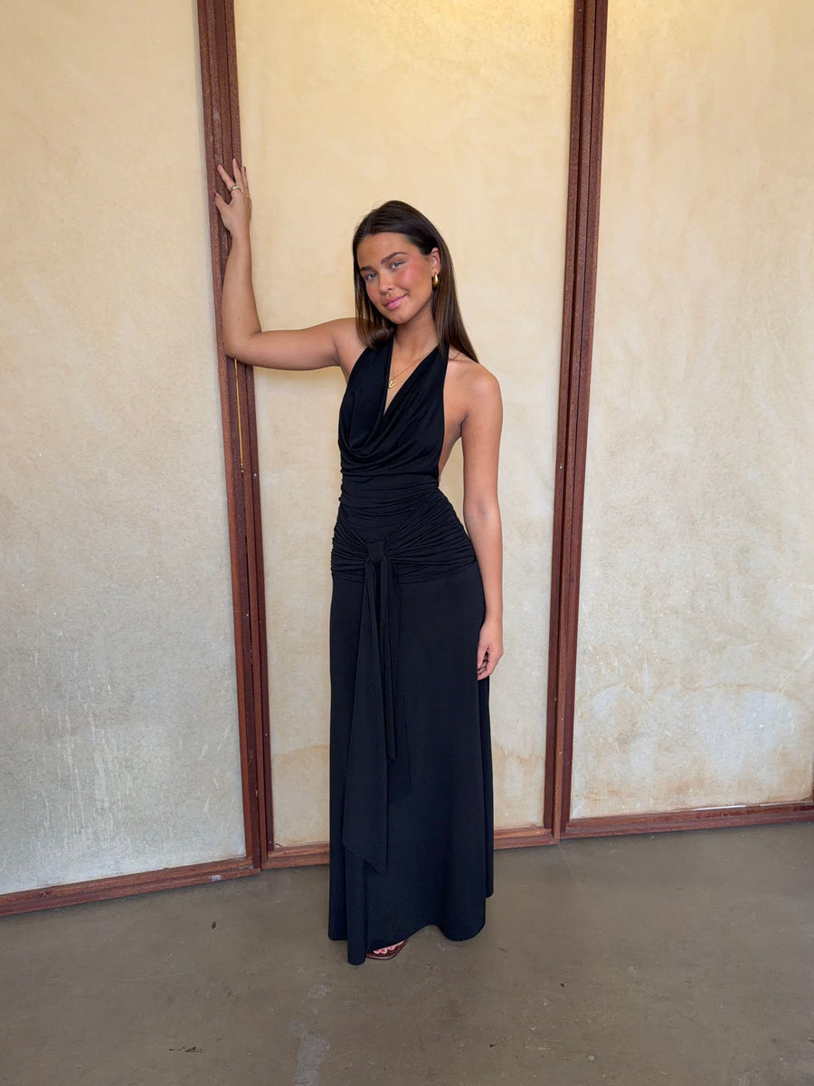 Redina dress with open back - Black – Designbysi.se