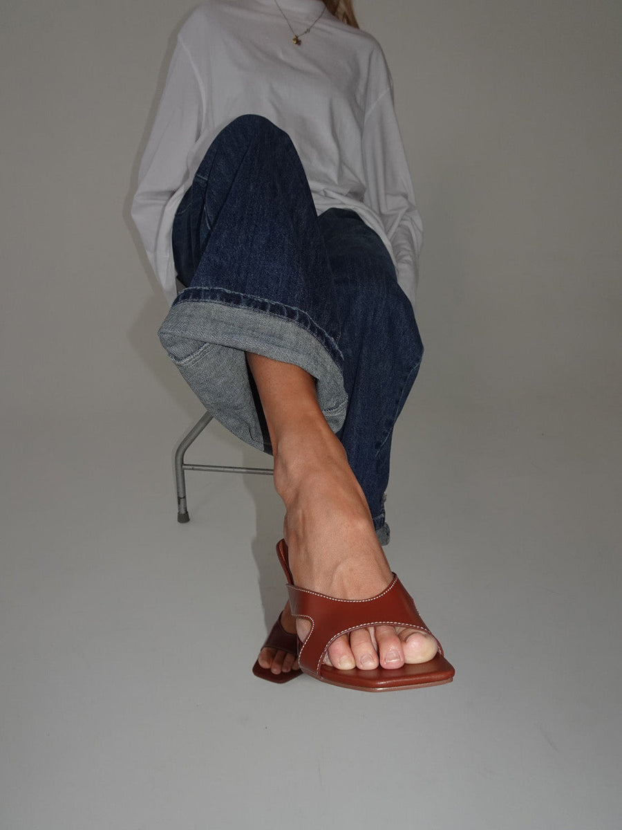 Bridget sandals with heal - Brown – Designbysi.se