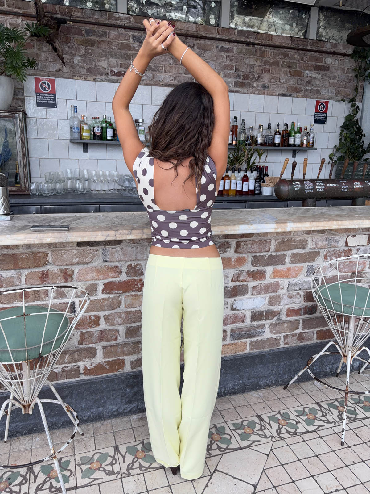 Nula suit pants with tie belt – Yellow – Designbysi.se