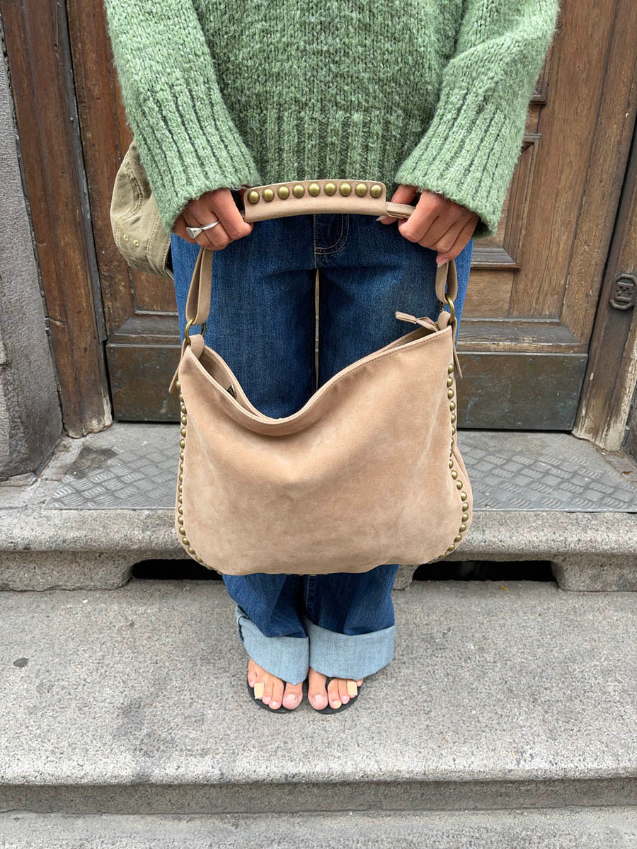 Ibi bag with studs - Beige – Designbysi.se